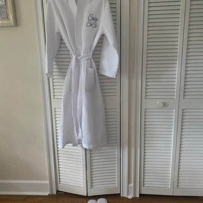 Personalized Men's Plush Shawl Robes Luxury Custom Embroidered Fleece ...