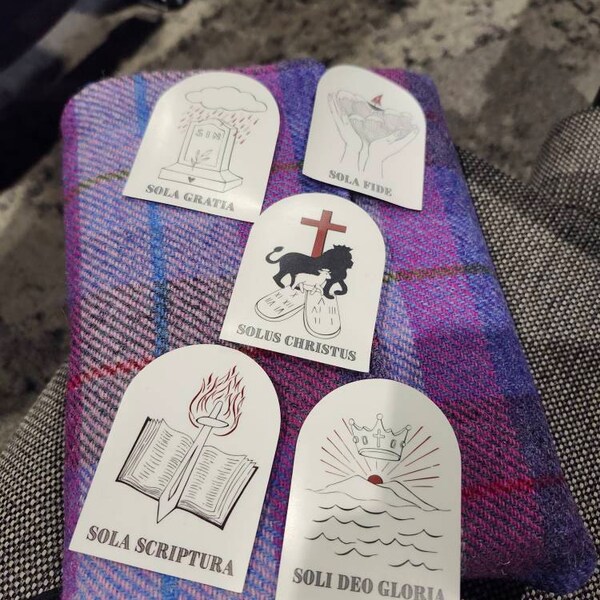 5 Solas Sticker Set - 2.25x3 Inch Waterproof Sticker (decal) for Your ...