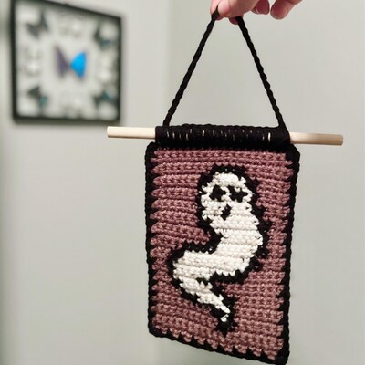 Haunted House Tapestry Crochet Pattern / Wall Art / Instant Download ...