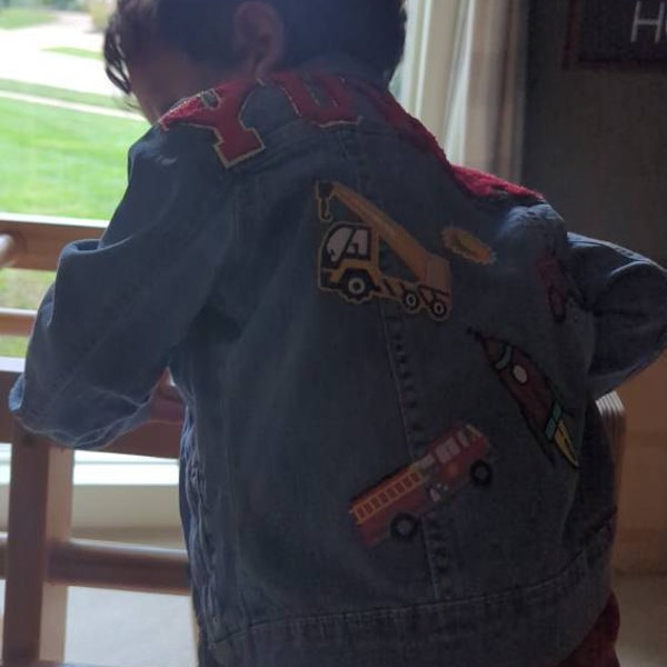 Boys Letter Patch Jean Jacket | Name Patch Jacket | Toddler Boys Custom ...