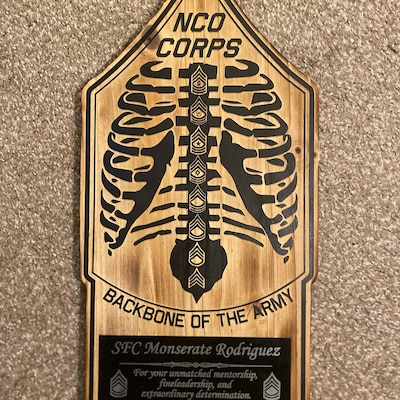Backbone Noncommissioned Officer Plaque Backbone of the Army - Etsy