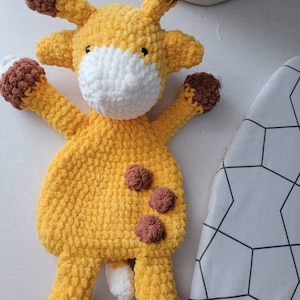 Giraffe Lovey Crochet Pattern, Amigurumi Giraffe Security Blanket ...