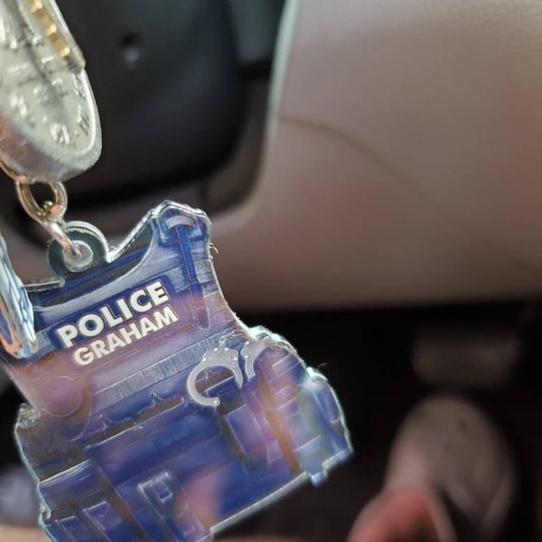 Personalized Police Bulletproof Vest Keychain Gift for Police, Police ...