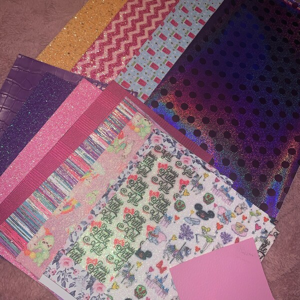 Surprise Box of Mixed Hair Bow / Jewellery / Planner Fabric. Printed ...