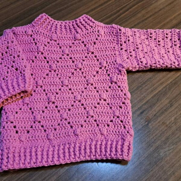 Crochet PATTERN - Diamond Sweater (child Sizes 0-6m up to 9-10years ...