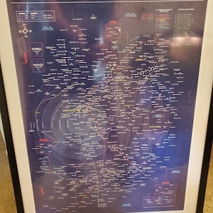 Isaac Asimov Foundation Galaxy Map Poster the Foundation - Etsy