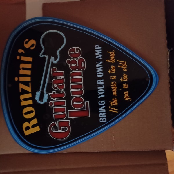 Personalized Decorative Guitar Lounge Sign – Gift for Music Lovers ...