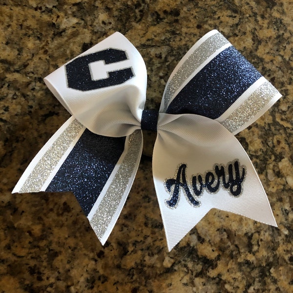 Custom Stripes and Tails Cheer Cheerleading Bow - Etsy