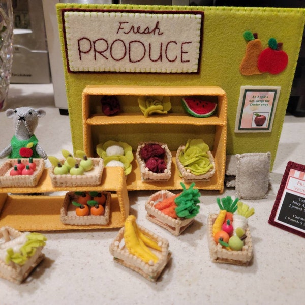 Fruit and Vegetable Shop Sewing Pattern - PDF - Felt Craft Project ...