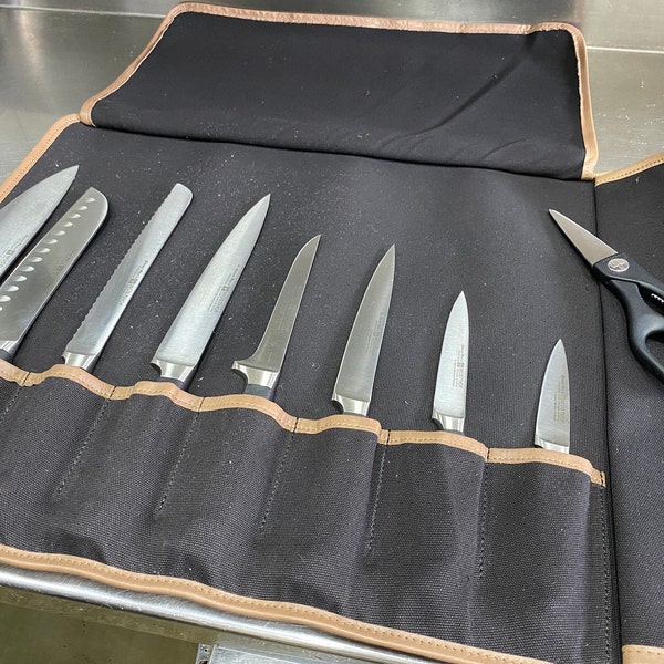 Canvas Knife Roll Set, Chef Knife Roll Case, Knife Storage, Chef Bag ...