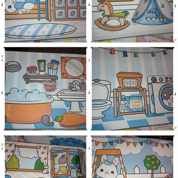 Printable Teddy Paper Doll and Dollhouse: DIY Kids Activity Book (PDF ...