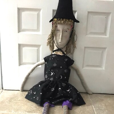 Witchy Anne Epattern-primitive Cloth Doll Craft Digital Download Sewing ...