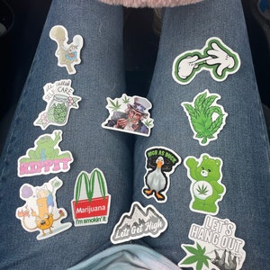 10-200 PCS Vinyl Waterproof Weed Stickers for Adults Cool - Etsy
