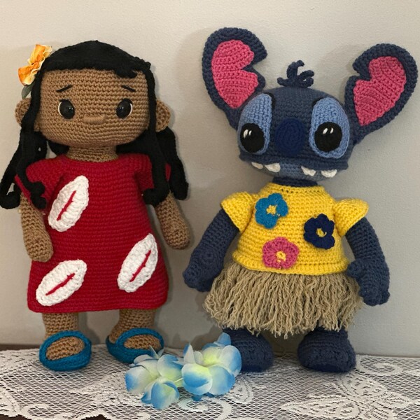 Crochet Pattern Cute Lilo Amigurumi PDF English Spanish - Etsy