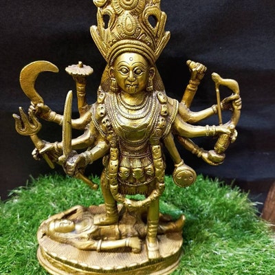 Lord Dhanvantari Statue-10 Inch Brass Dhanvanthri Statue, Dhanwantri ...