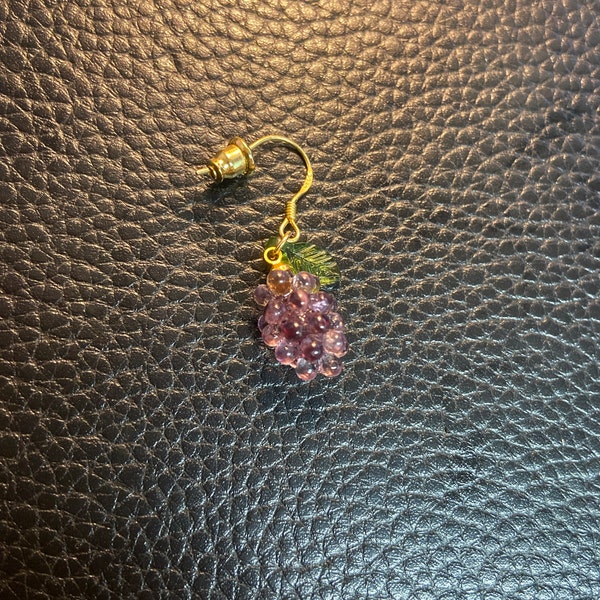 Grape Dangle Earrings Aesthetic Jewellery Miniature Fruit Jewelry 18k Gold Drop Earrings Gift ...