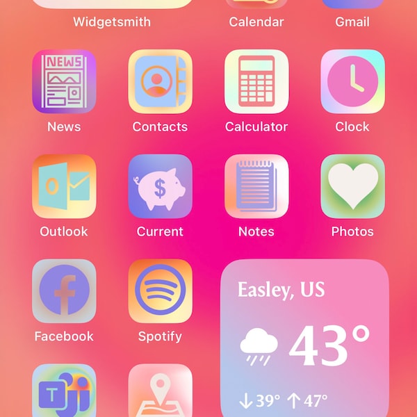 Aura Phone Icons Pack | Trendy Phone Icons | iPhone Icons | Android ...