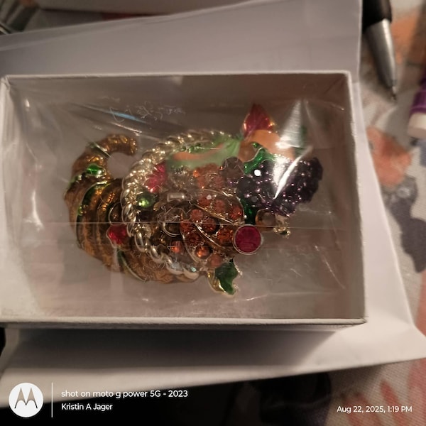 Vintage Juliana Delizza & Elster Flower Pin Brooch AB Aurora Borealis ...