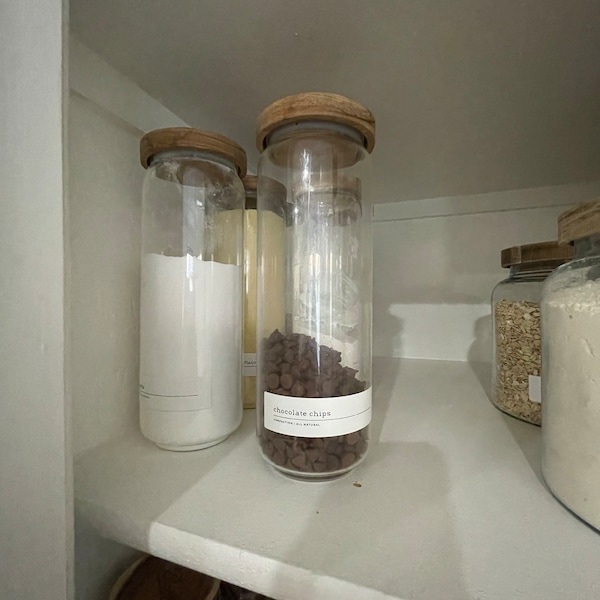 Boho Pantry Labels • Water and Oil Resistant • Personalization ...