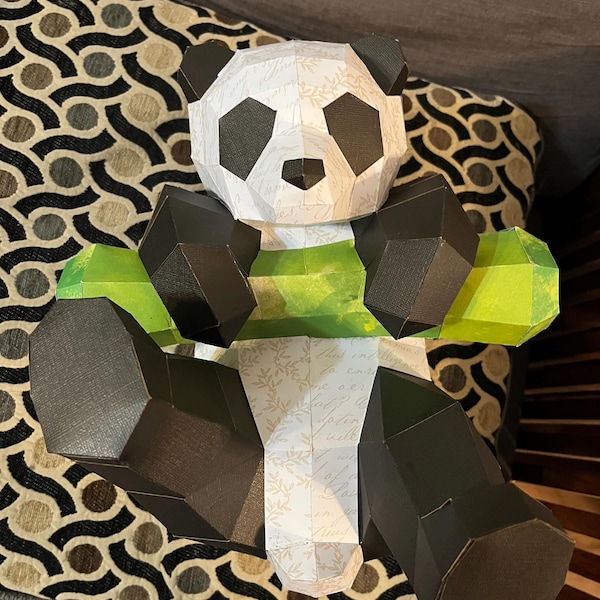 Panda Paper Craft 3d Diy Papercraft Template for Paper Crafting Low ...