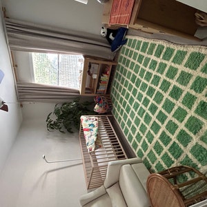 Beige and White Checkered Rug, Moroccan Checkered Rug, Beige Area Rug ...