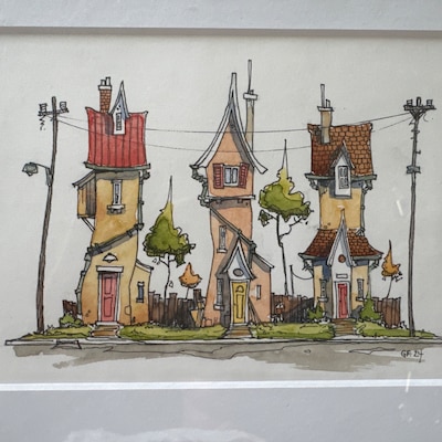 Original Watercolour and Ink Urban Scene. 8.5 X 11. Unframed - Etsy