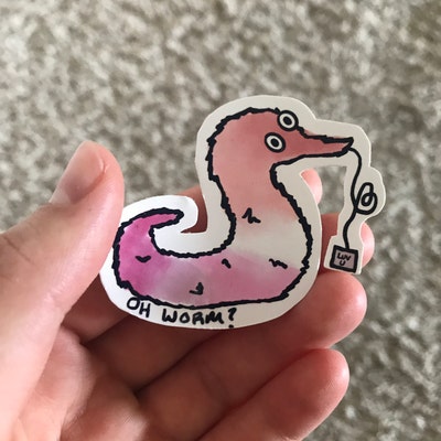 LGBTQ Pride Worm on A String Stickers 3.5 Bisexual Trans - Etsy
