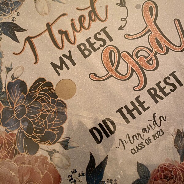 Personalized God Did the Rest Printed Cap Topper, Religious God ...