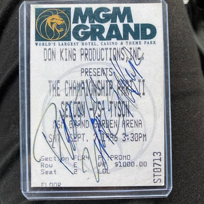 Tupac Shakur Last Autograph Replica Mike Tyson Vs.bruce Seldon Fight ...