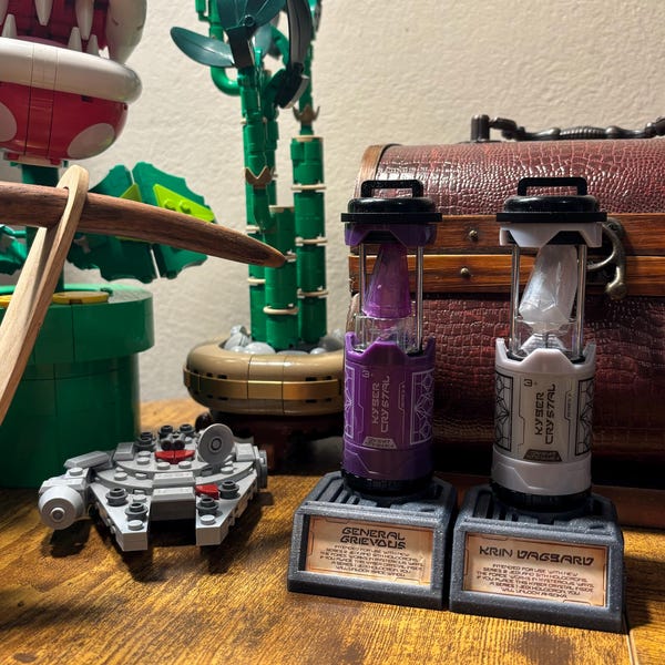 Vertical Lightsaber Stand With Crystal Display – Rotating Base Holds ...