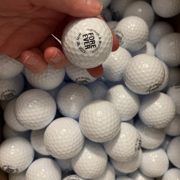 Fore Ever Custom Golf Ball Wedding Favor, Fore-ever, Personalized Golf ...