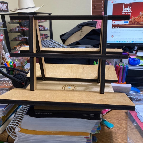 2-sided Medical Coding Rotating Book Carousel Stand Wood Cooking ...