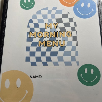 PRESCHOOL Morning Menu, Homeschool Morning Menu, Kindergarten ...