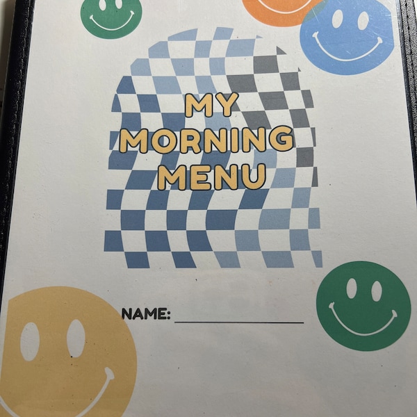 Preschool Morning Menu: Homeschool Printable Activities (digital ...