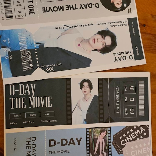 BTS Hobi J-hope Concert Tickets | DIY Canva Templates | 10 Unique ...