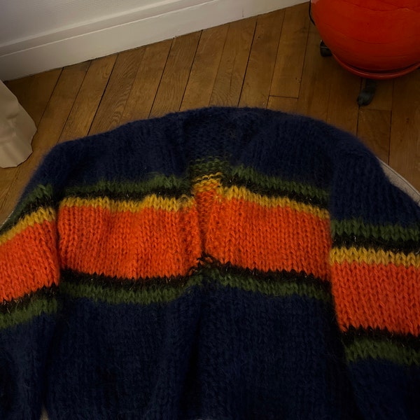 Knit Loopy Merino Wool Long Sweater, Chunky Knit Thick Pullover ...