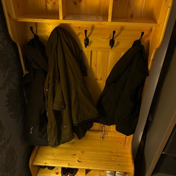 3ft Wide Coat Rack,boot Room, Hallway Bench,monks Bench, Shoe Storage ...