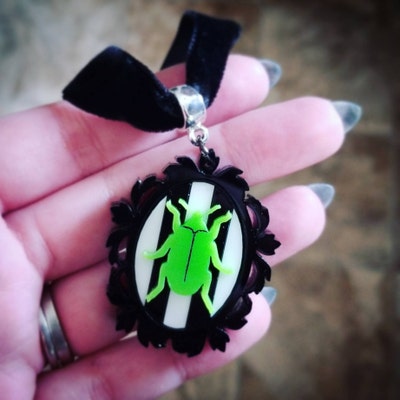 Beetle Cameo Choker - Etsy UK