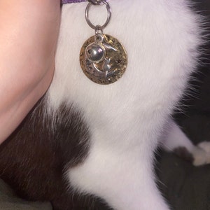 Handstamped, Personalized Cat Name Tag, Cat ID Tag, Comes With the ...