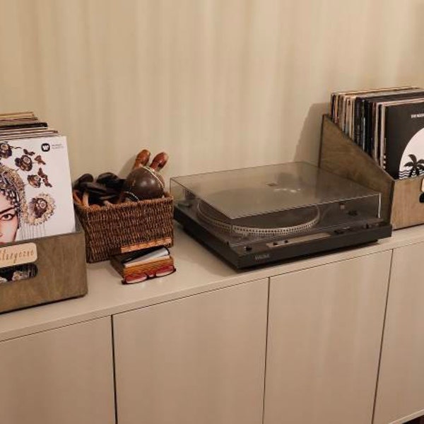 Record Storage Box for 12 Inch Vinyl Records, Handmade Vinyl Record ...