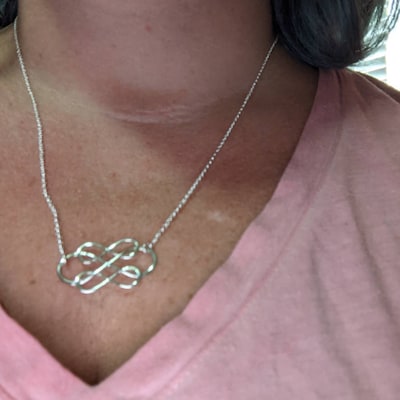 Triple Infinity Necklace in Sterling Silver, Sterling Silver Necklace ...