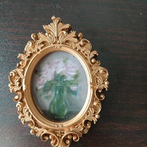 Gold Oval Frame Gallery Wall European Gilded Frame Small Oval Intricate ...