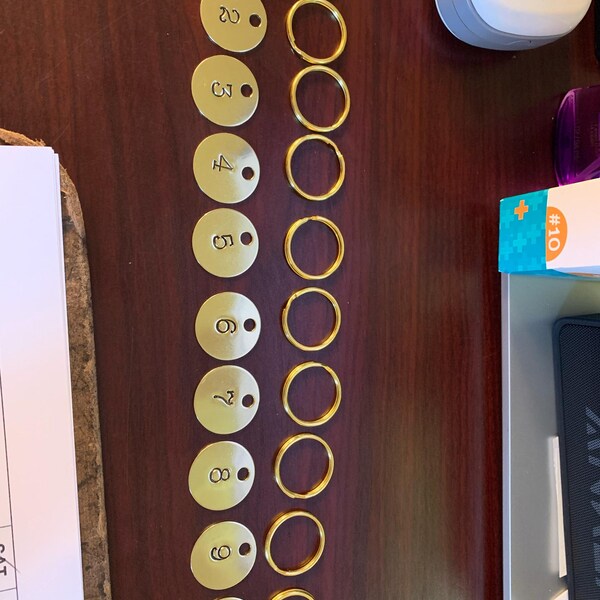 Thick Double Sided Brass Key Tag Labels Any Custom Text Super Quality ...