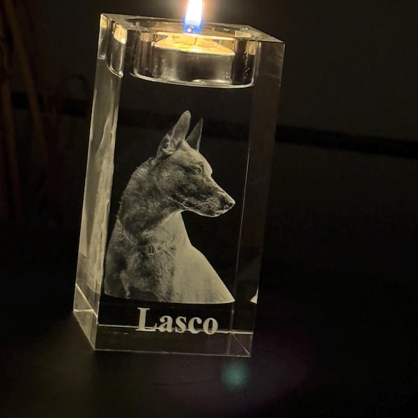 Custom 3D Photo Candle Holder,3d Crystal Photo Engraved,personalized ...