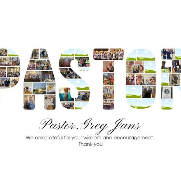 Pastor Appreciation Photo Collage Gift (digital Download) - Etsy