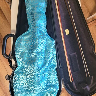 Burnished Gold Handmade Violin Bag Paisley Satin Brocade, Elegant ...