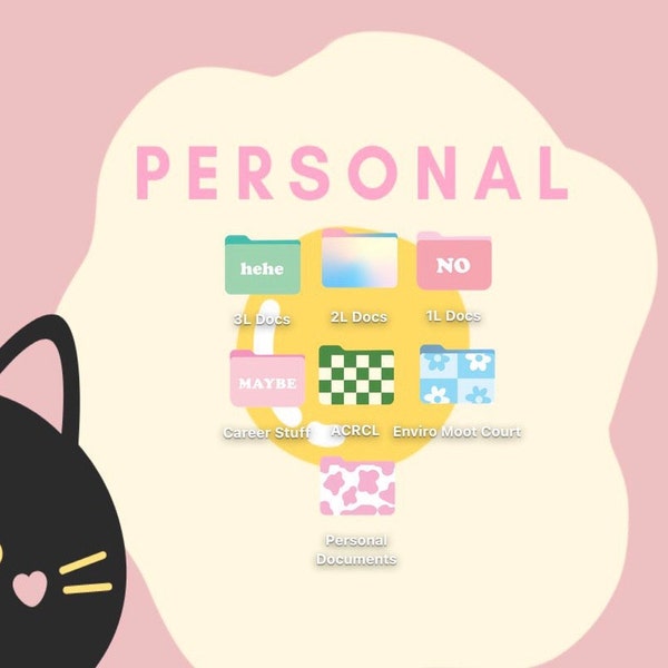 48 Cute Desktop Folder Icons | Super Cute| for Mac & Windows | - Etsy