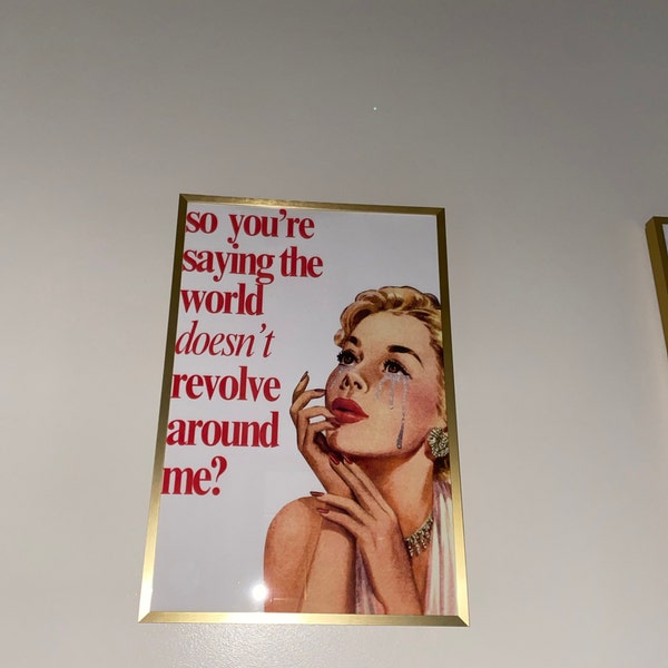 Retro Woman Funny Quote Printable Poster Trendy Vintage Housewife Wall ...