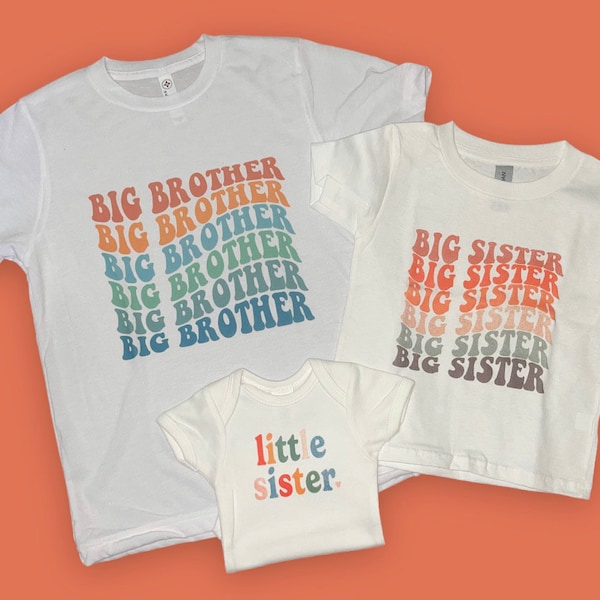 Retro Wavy Big Brother Svg, Big Brother Svg, Big Brother Png, Big ...