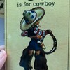 C is for Cowboy, H is for Horse-retro Vintage Boy Cowboy Buckaroo A4 2 ...